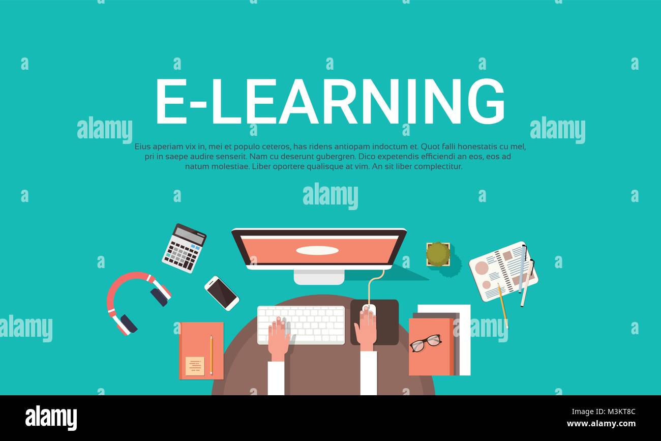 Elearning background hi-res stock photography and images - Alamy