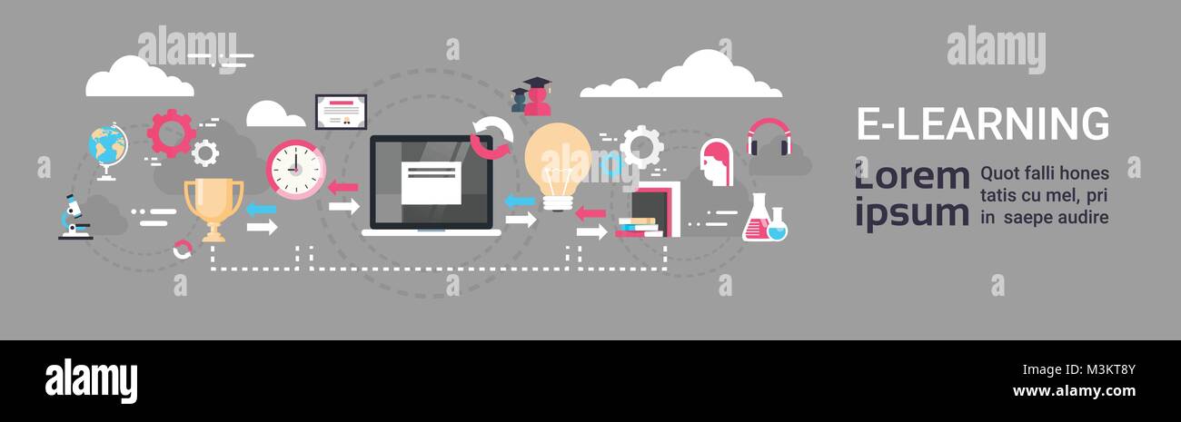 Elearning background Stock Vector Images - Alamy