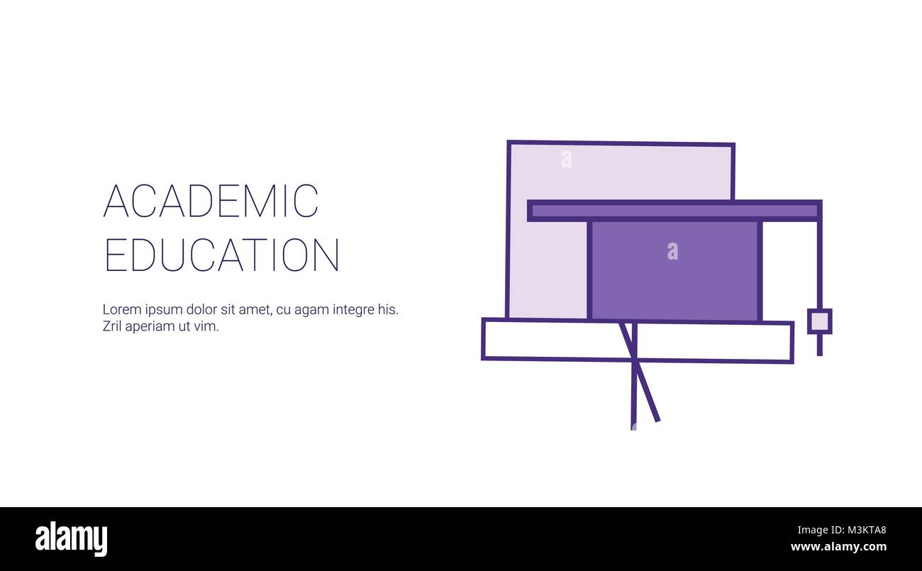 Academic Education Web Banner Template With Copy Space Stock Vector ...