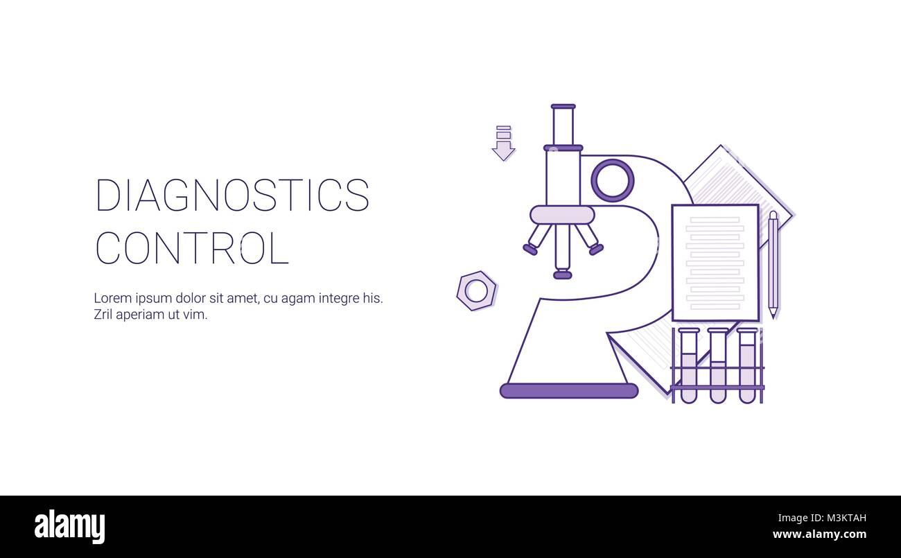 Diagnostics Control Medicine Web Banner Template With Copy Space Stock ...