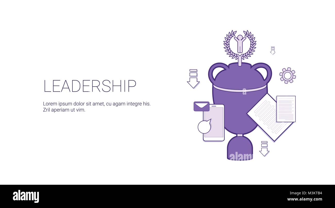 Leadership Business Success Web Banner Template With Copy Space Stock ...