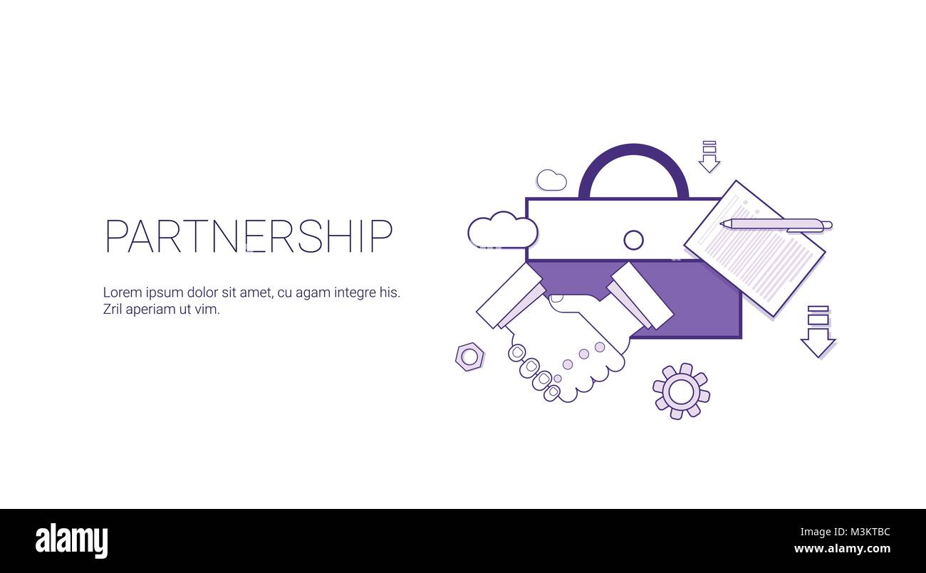 Banner handshake Cut Out Stock Images & Pictures - Alamy