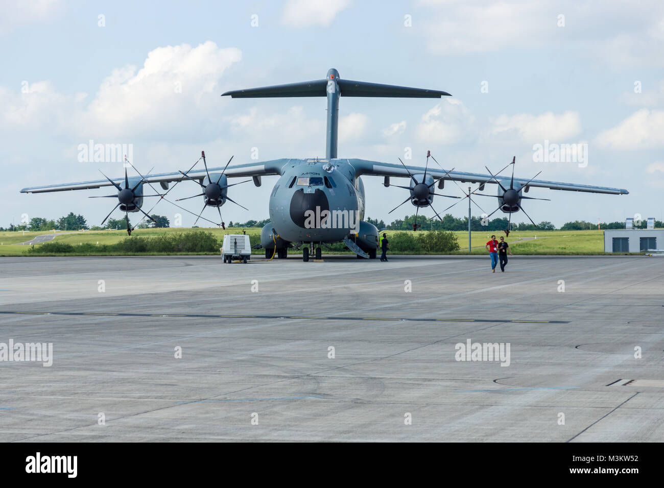 Four engine turboprop military transport aircraft hi-res stock ...