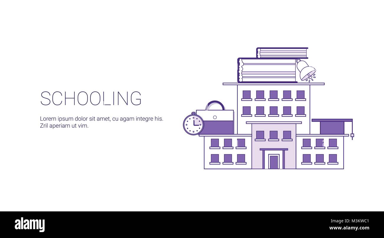 Academic Education Web Banner Template With Copy Space Stock Vector ...