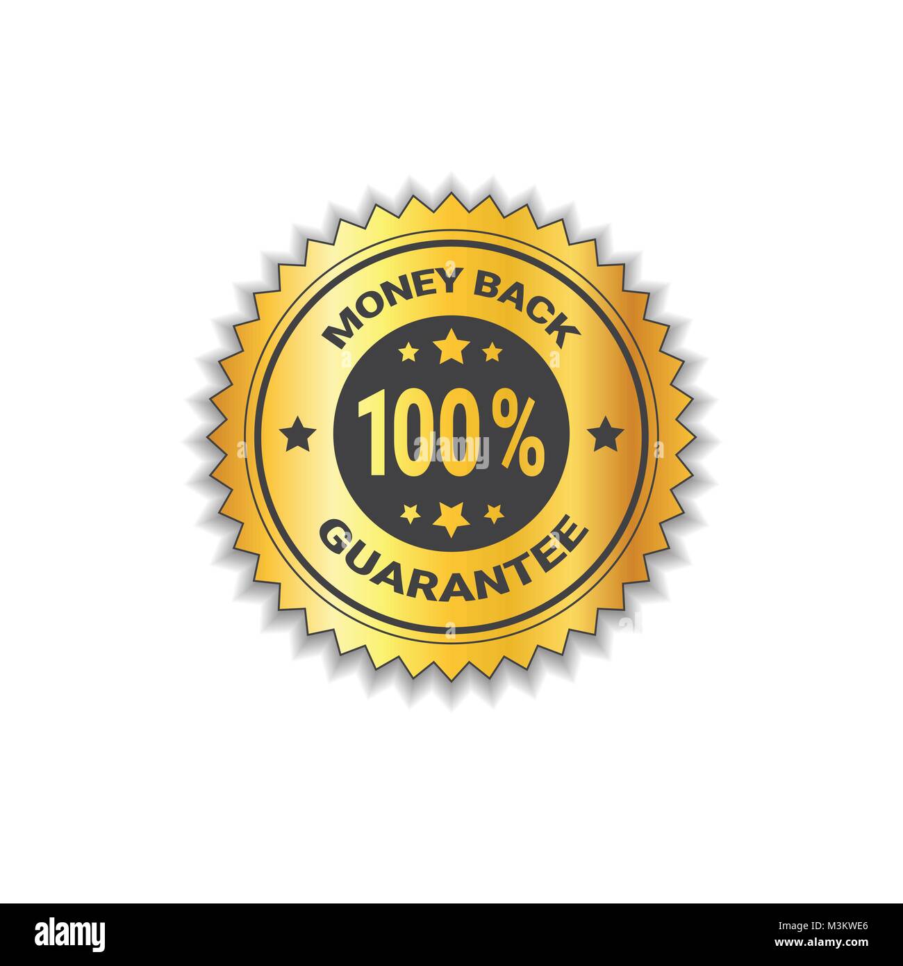 100% money back guarantee gold Stock Vector Images - Alamy