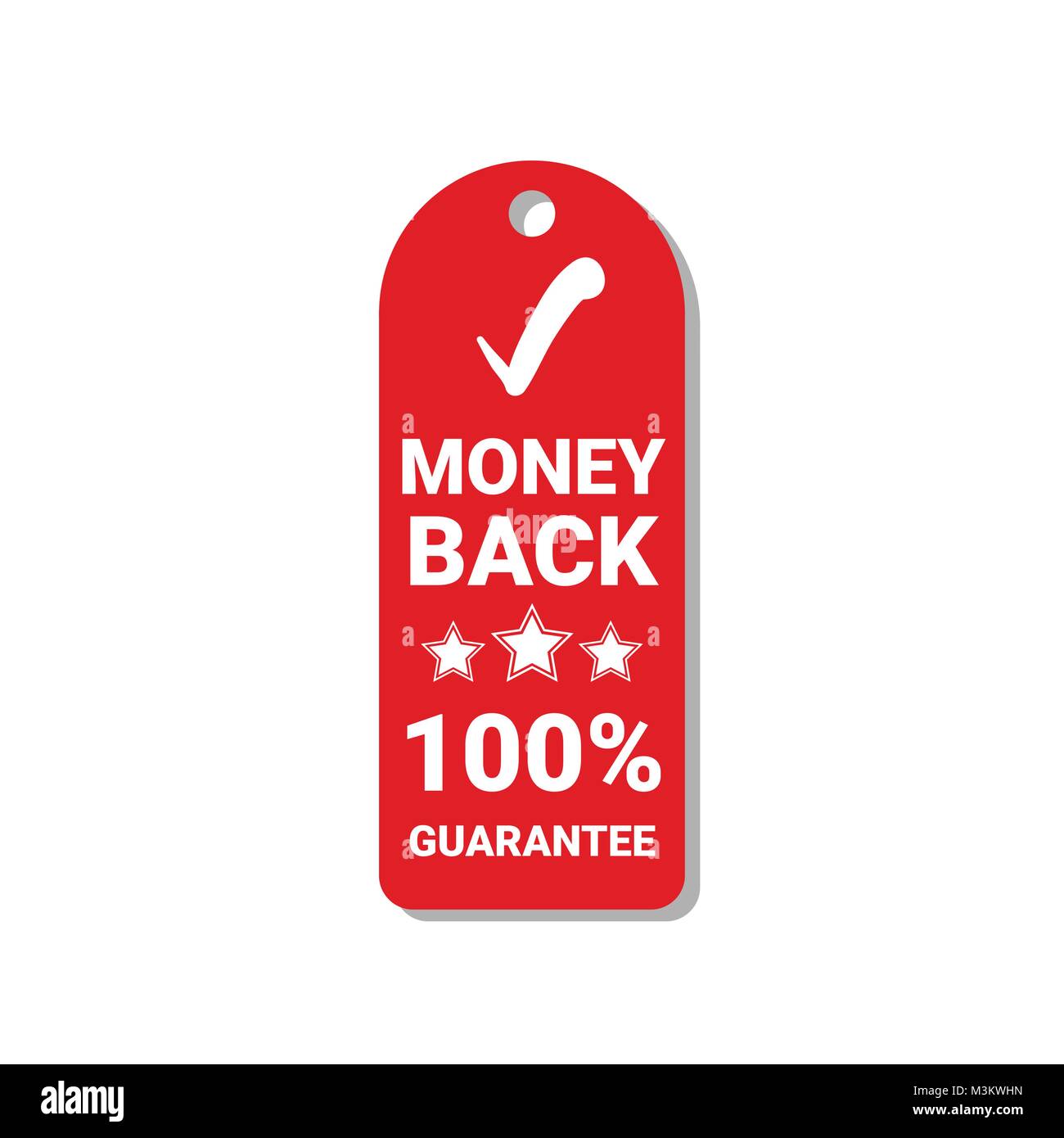 Red Tag Money Back Guarantee 100 Percents Label Isolated Stock Vector ...