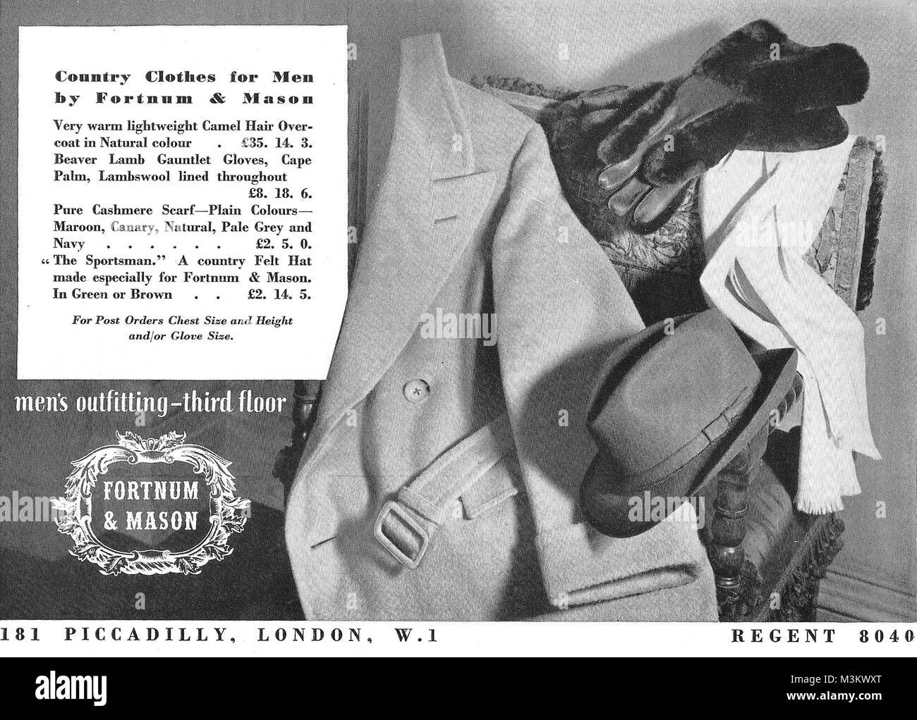Country Clothes For Men By Fortnum And Mason Advert Advertising In