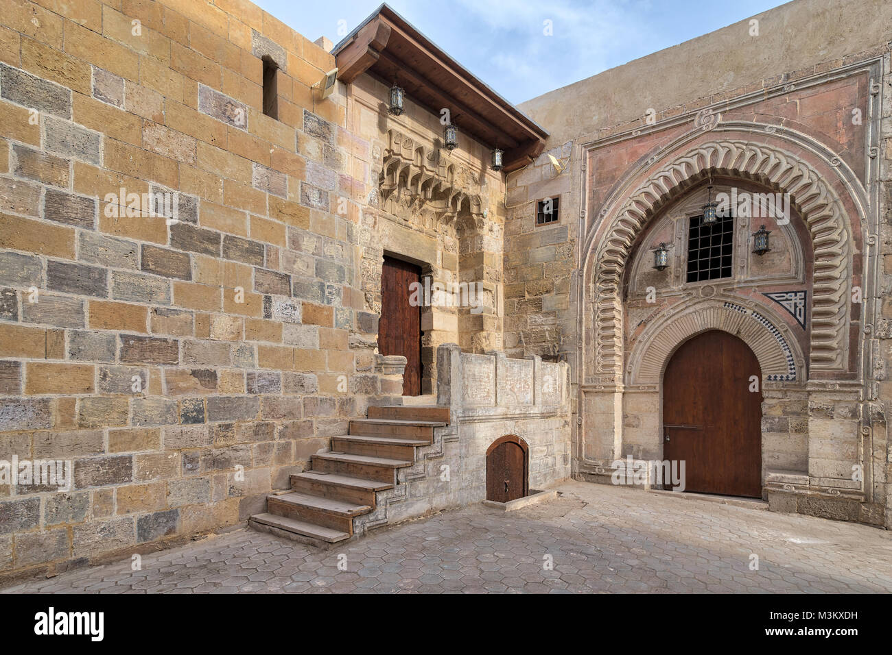 Gate of Darb Al Labana, a Bahari Mameluke era gate with small iron bars ...