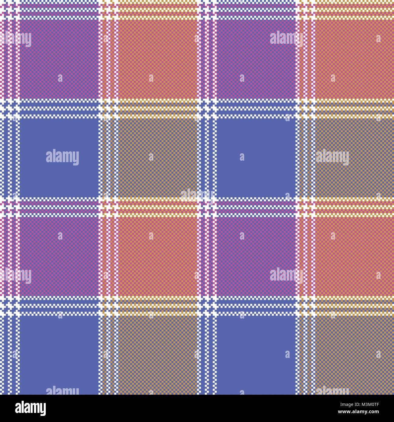 Color mosaic plaid pixel seamless pattern. Vector illustration Stock ...