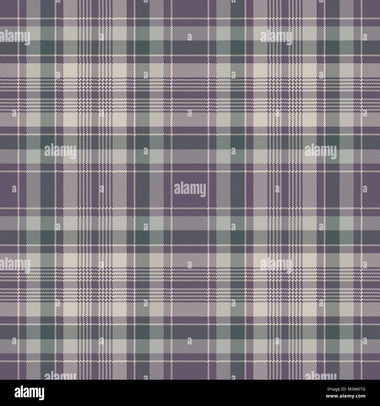 Check plaid pixel fabric texture seamless pattern. Vector illustration ...