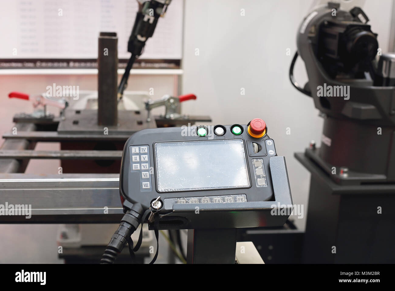 Digital Controller For Automated Welding Robot in Factory Stock Photo ...