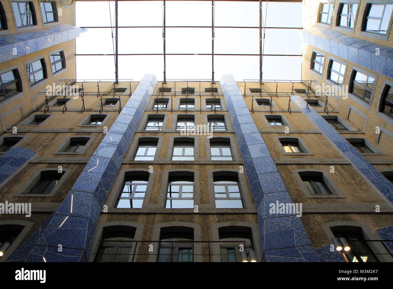 Light well in Les docks, shopping center, Marseille, Provence, France ...