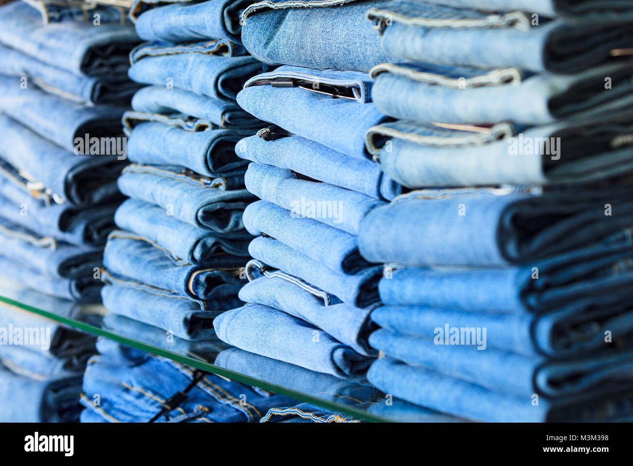 Stack Denim Jeans Retail Store High Resolution Stock Photography and ...