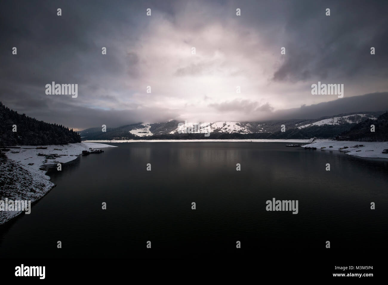 Bicaz Lake or Lacul Izvorul Muntelui the largest artificial lake on the ...