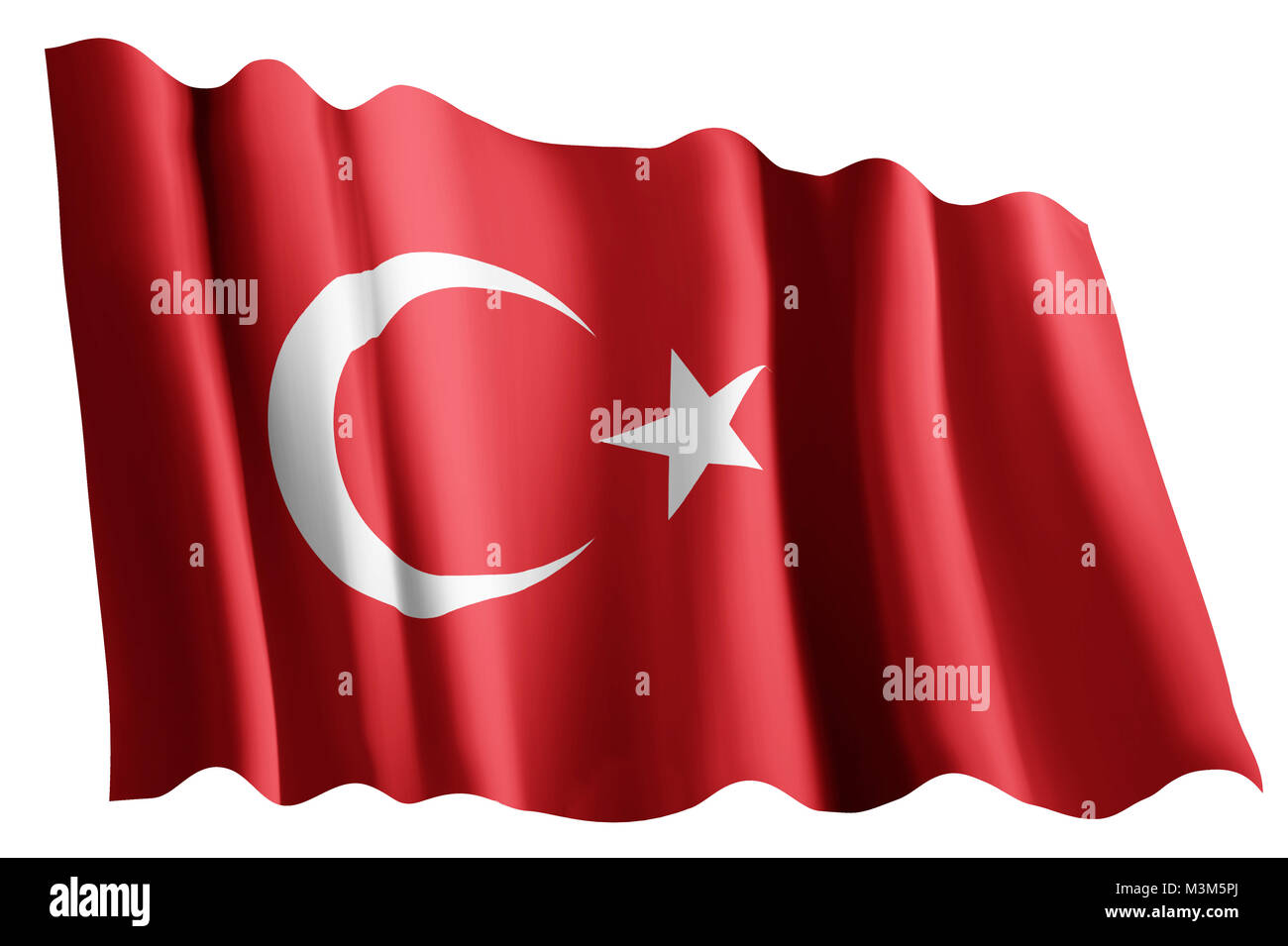 Closeup of Flag of turkey Stock Photo - Alamy