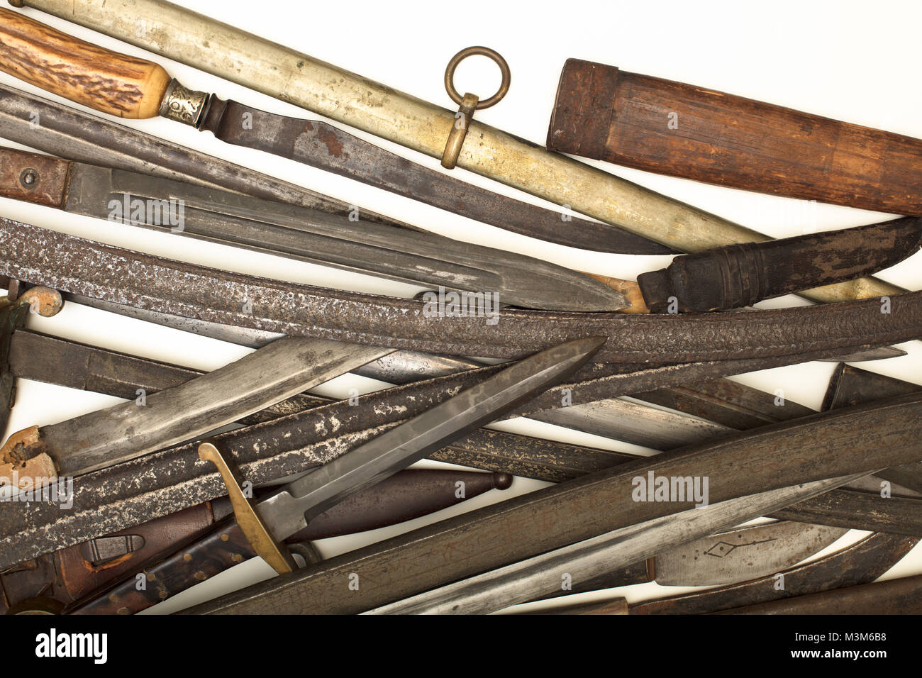 Collection of vintage weapons , old swords and daggers Stock Photo - Alamy