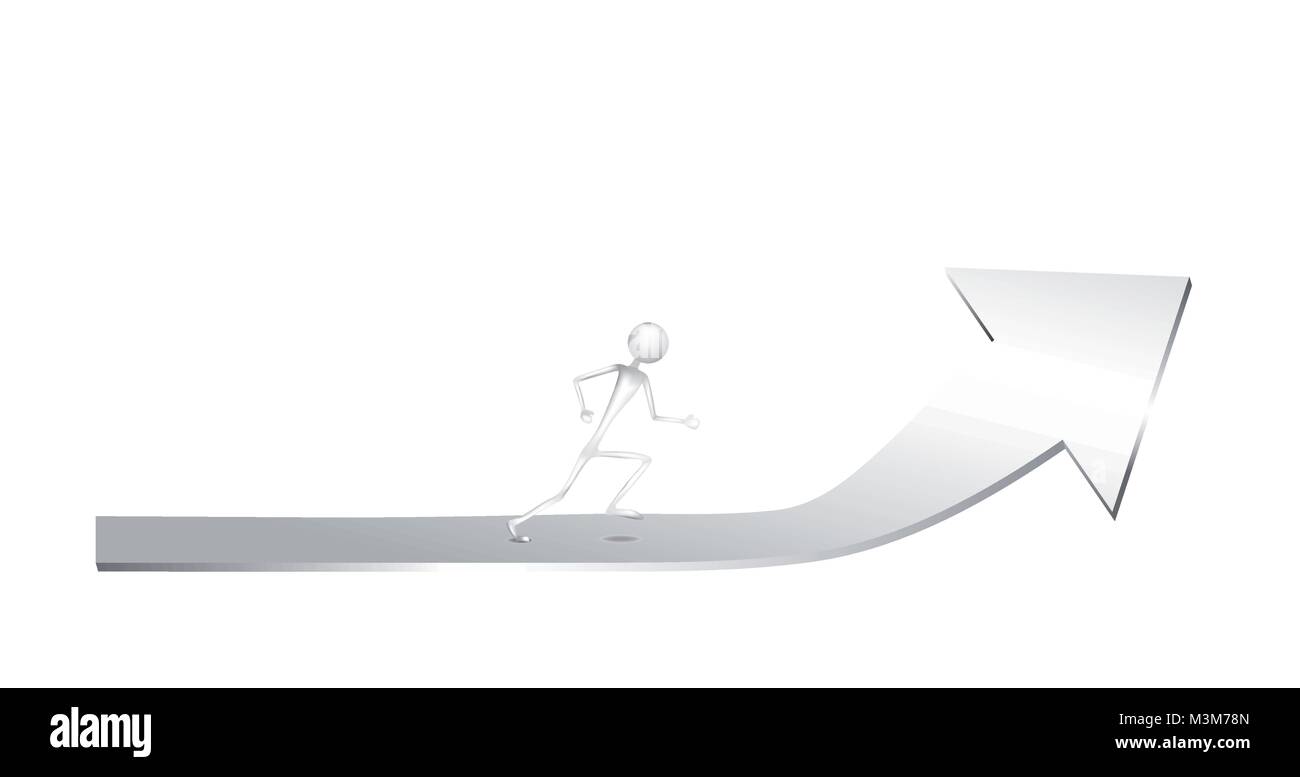 Running for achievement. Vector illustration Stock Vector Image & Art ...