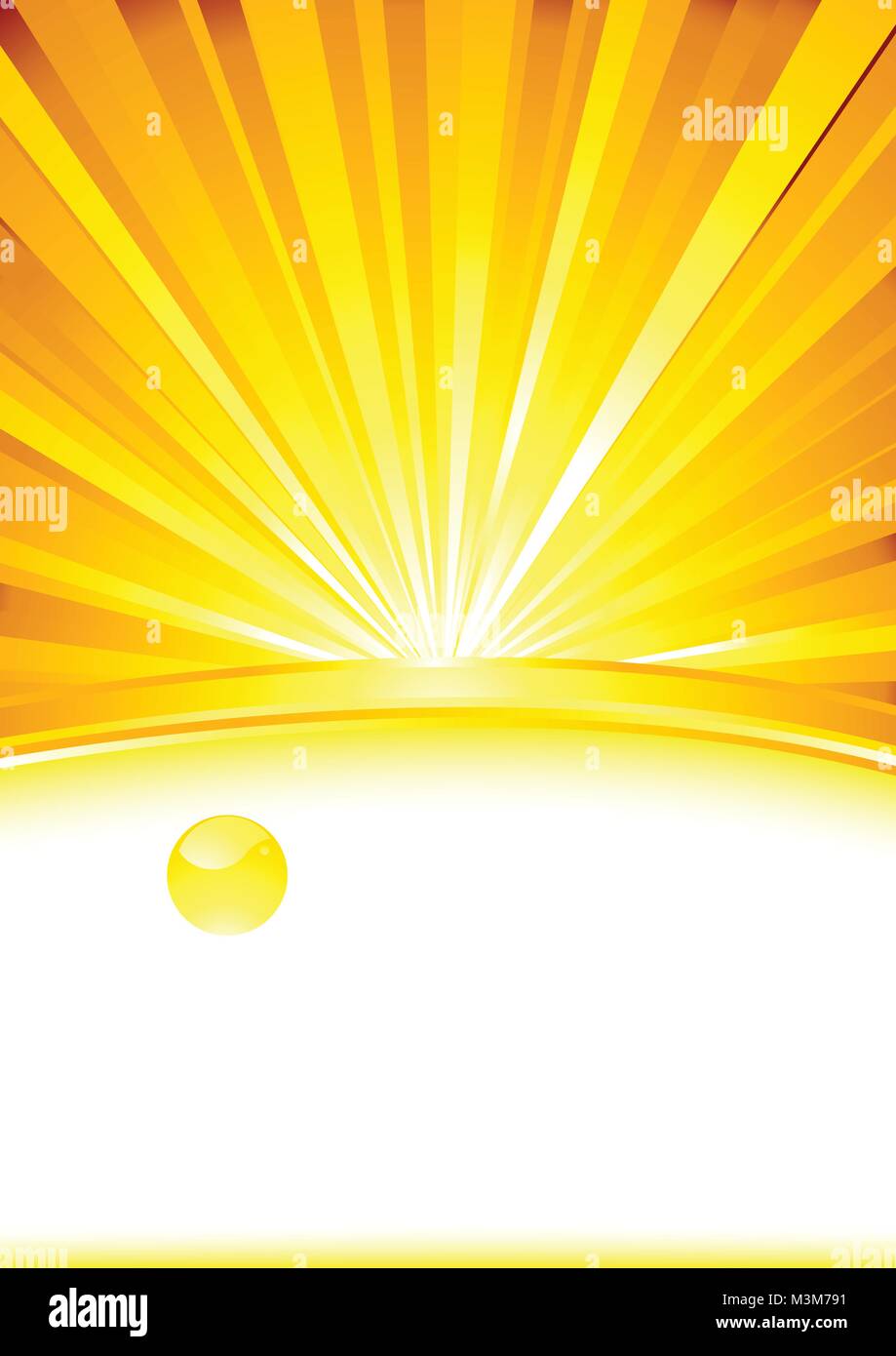 Vector abstract sunny banner with glass sphere Stock Vector Image & Art ...