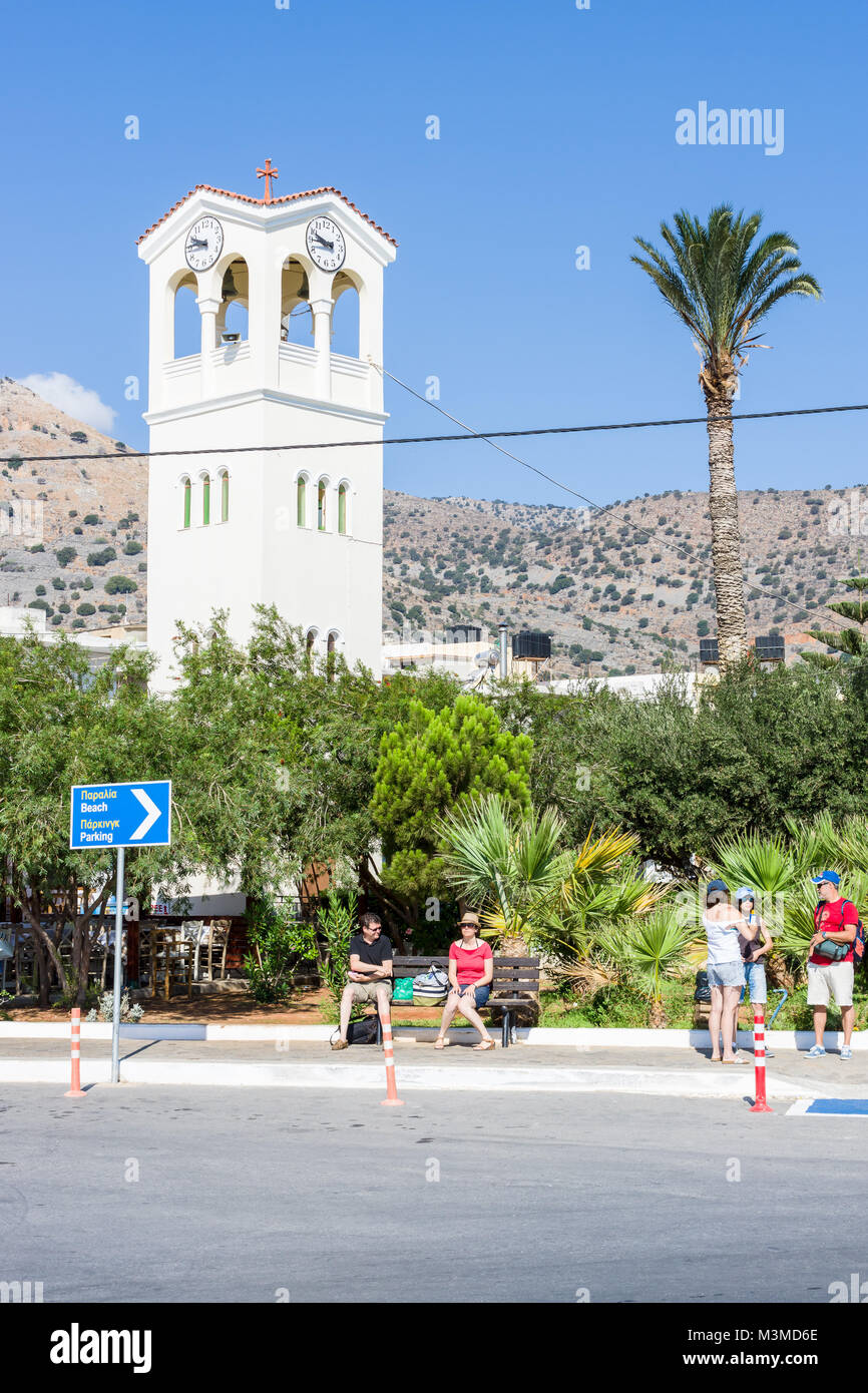 Greece crete church in elounda hi-res stock photography and images - Alamy
