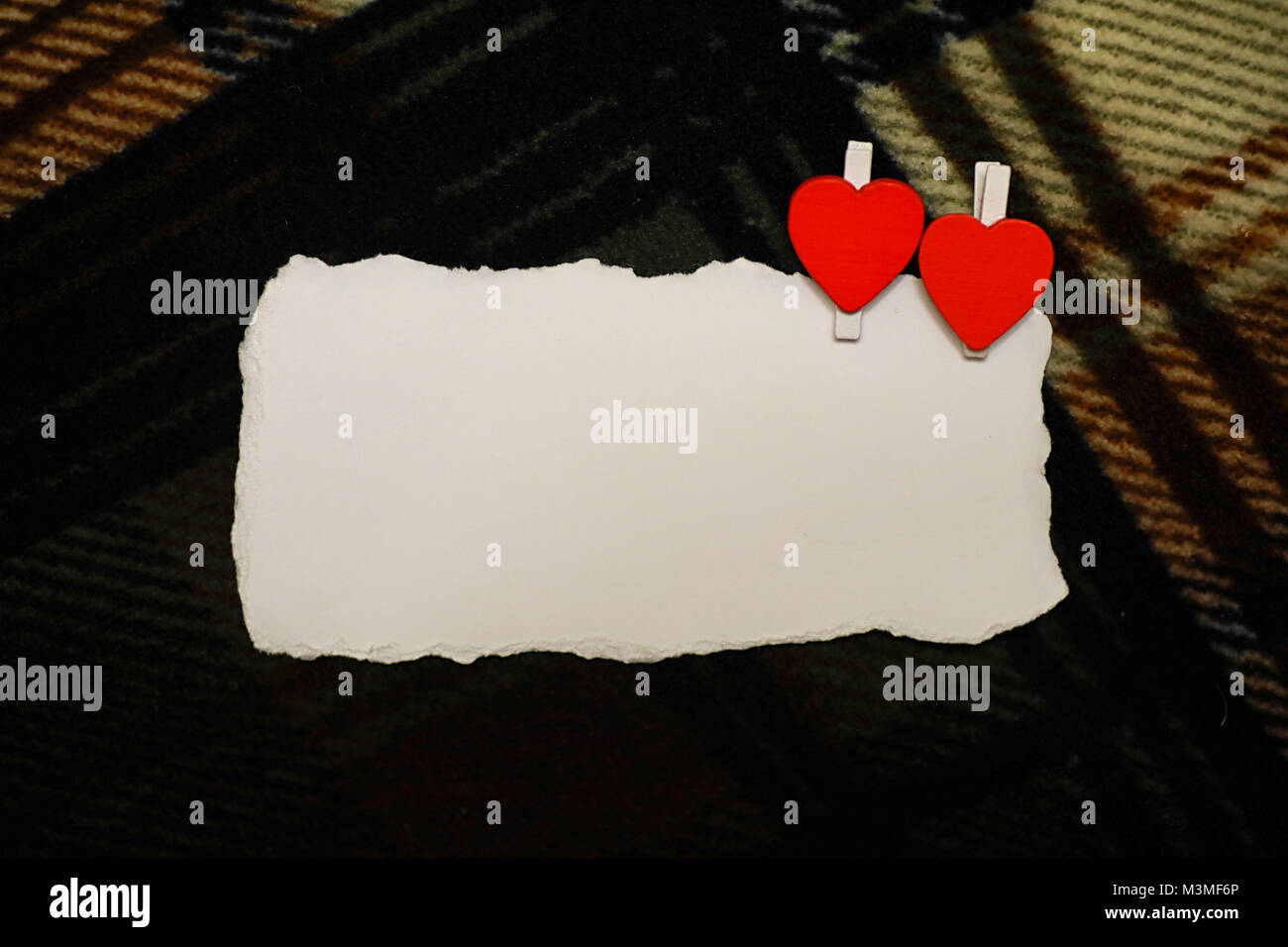 white sheet paper love notes and heart shape Stock Photo - Alamy