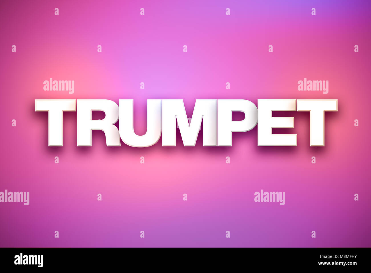 The word Trumpet concept written in white type on a colorful background ...