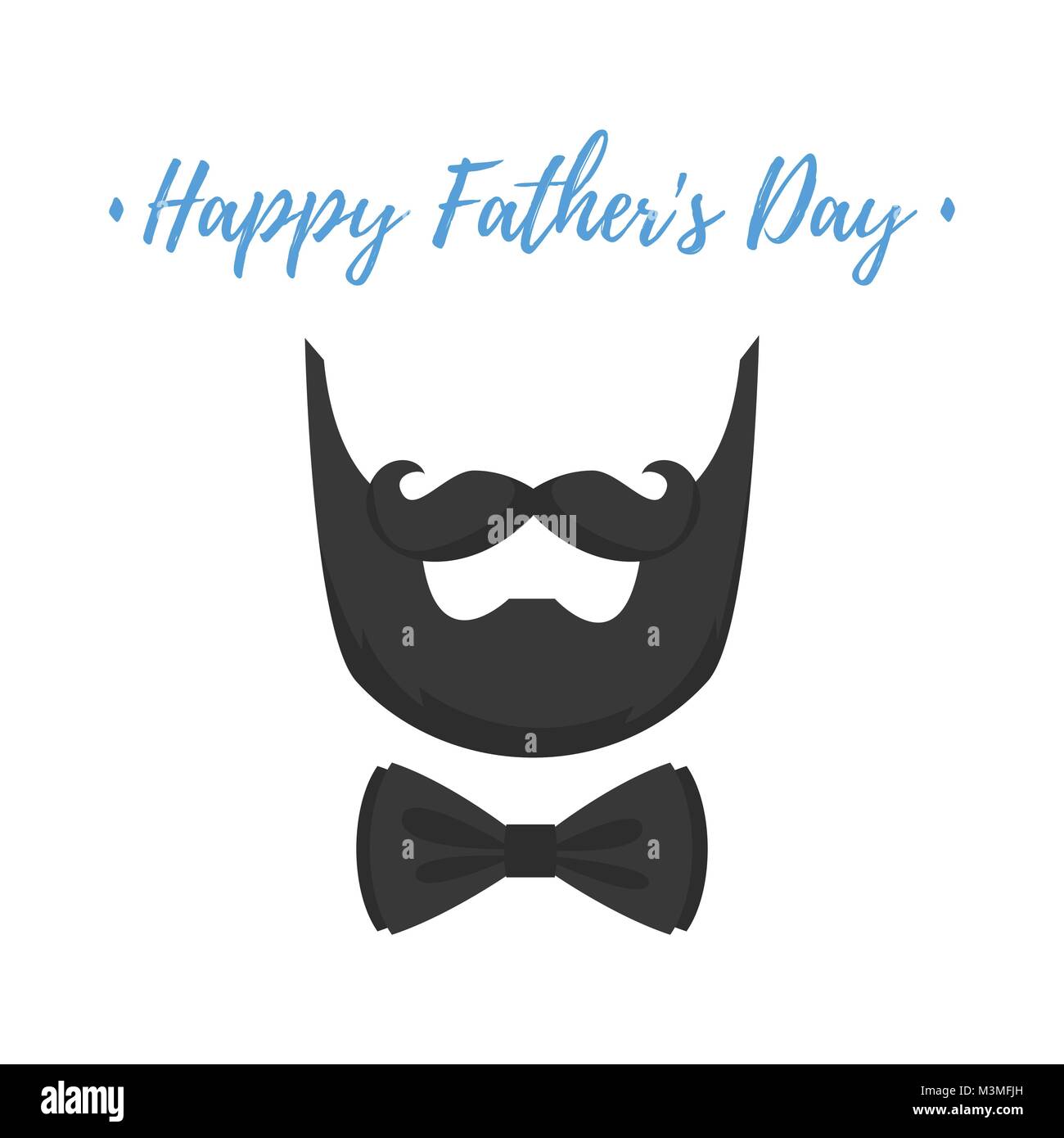 Vector cartoon style illustration оf Fathers Day greeting card template ...
