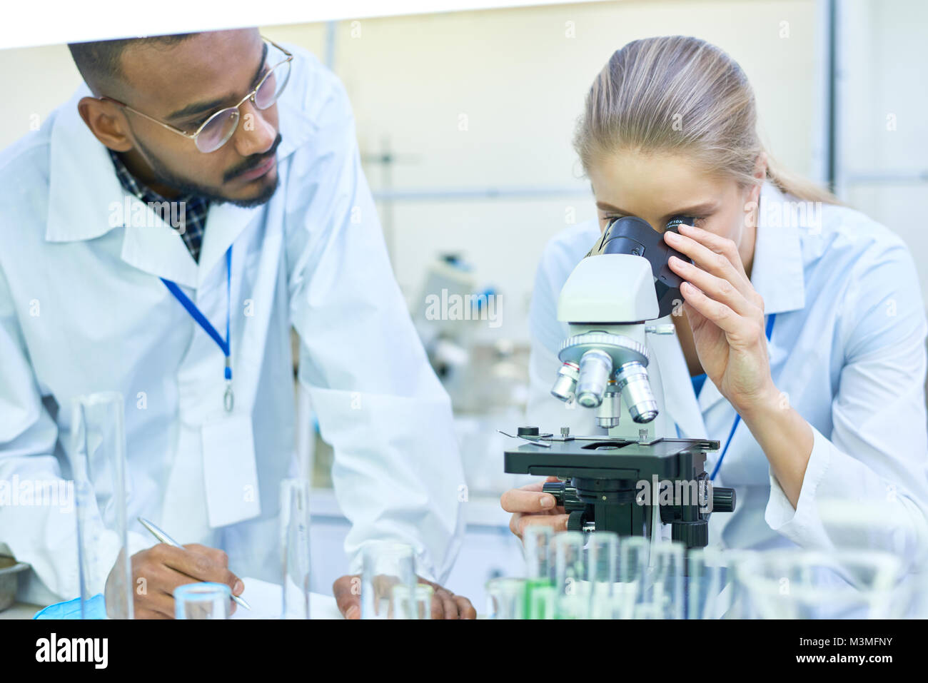 Scientists Doing Research in Lab Stock Photo - Alamy