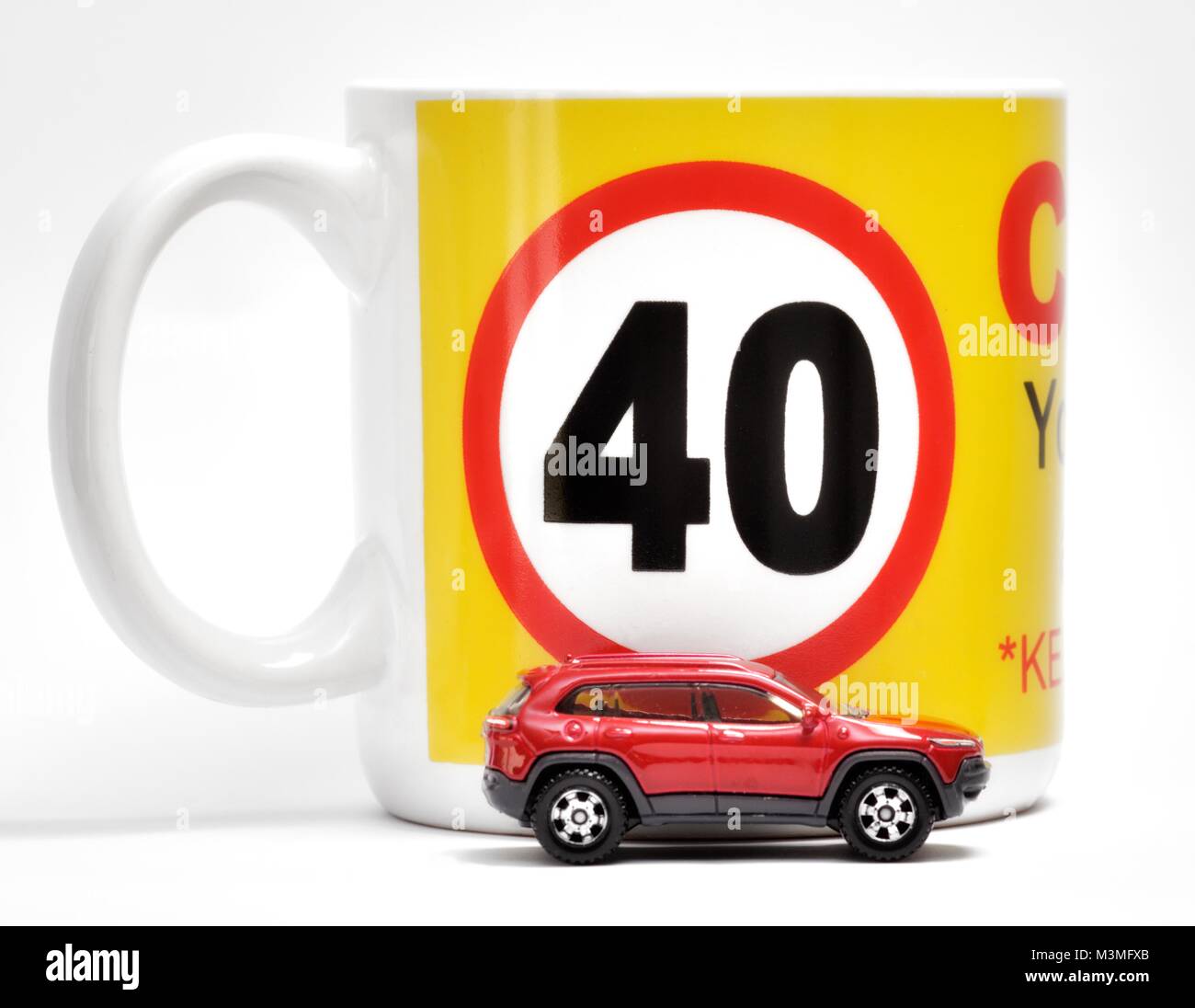 Speed limit limits concept 40 mph Stock Photo - Alamy