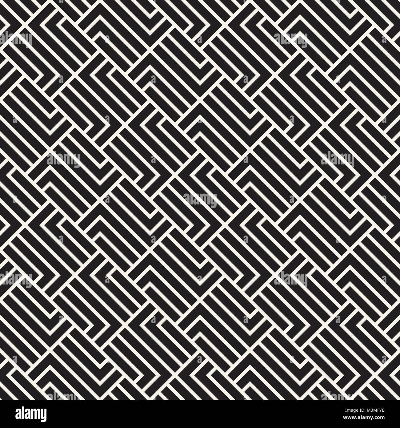 Vector seamless lattice pattern. Modern stylish texture with monochrome trellis. Repeating ...