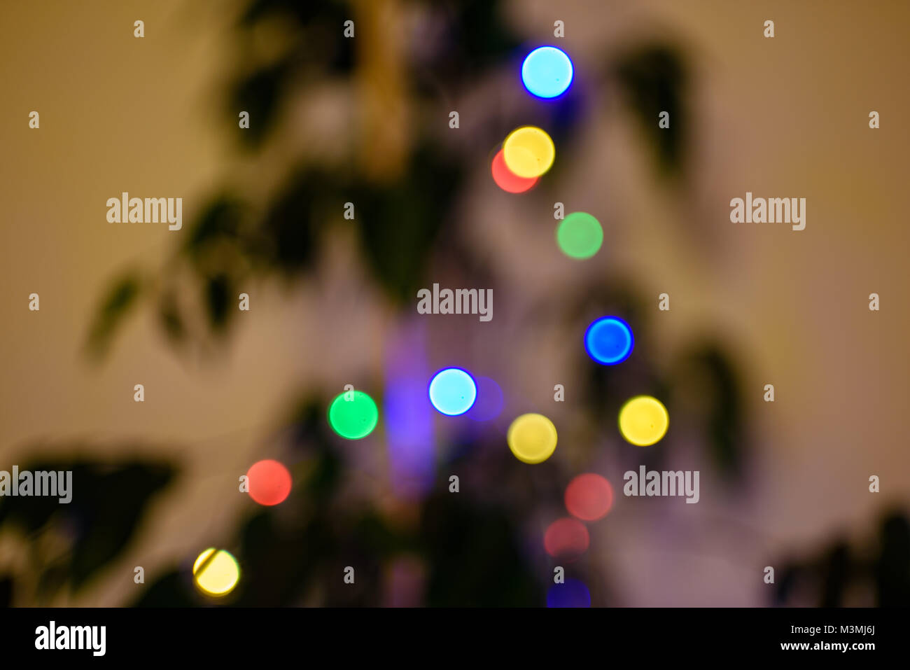 Abstract Festive background. Christmas and New Year feast bokeh ...