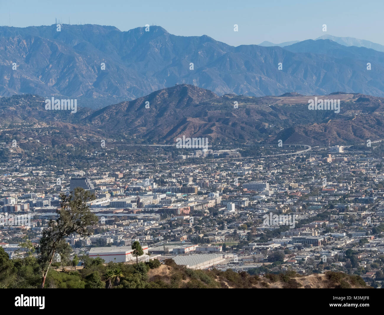 Aerial view of Glendale downtown at Los Angeles Stock Photo - Alamy