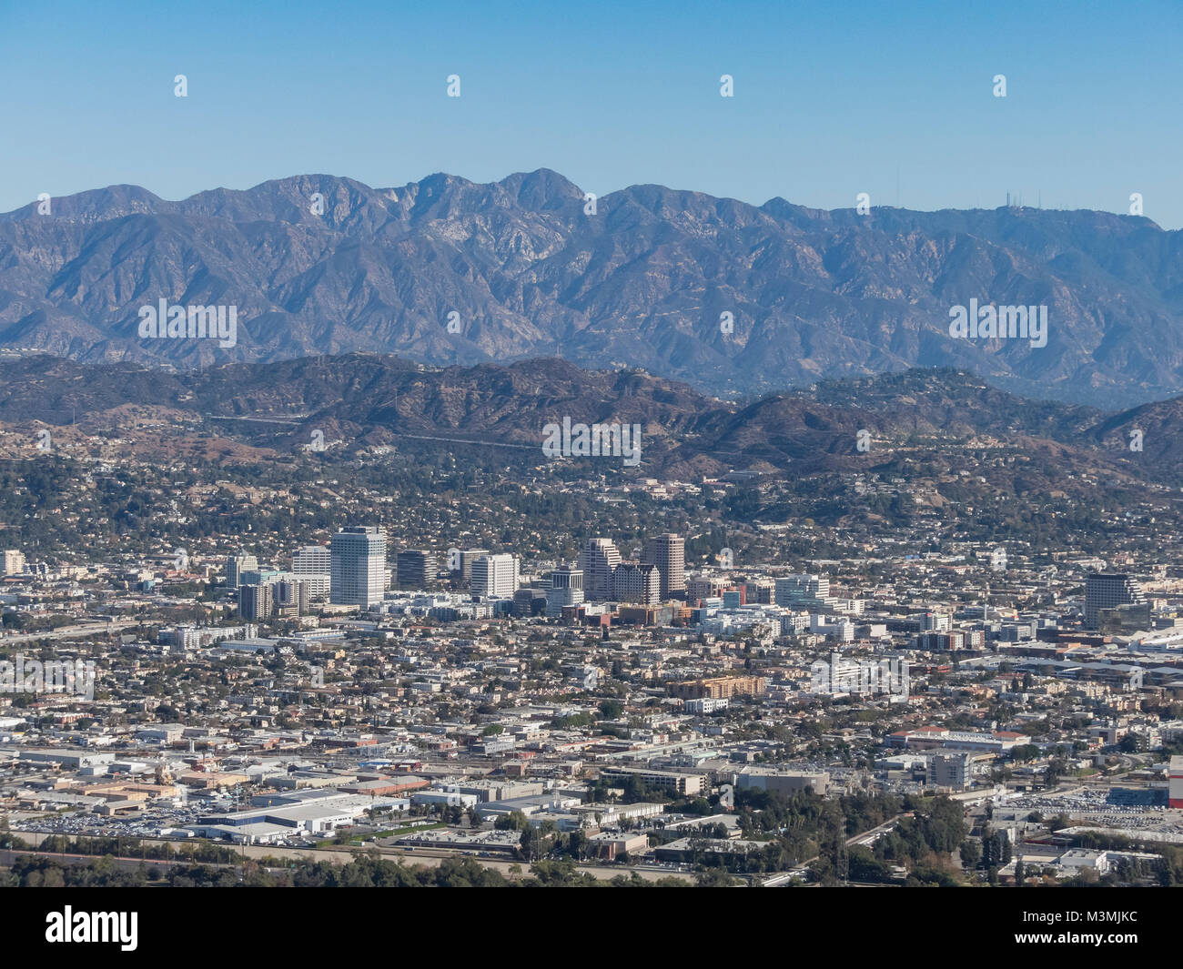 Aerial view of Glendale downtown at Los Angeles Stock Photo - Alamy