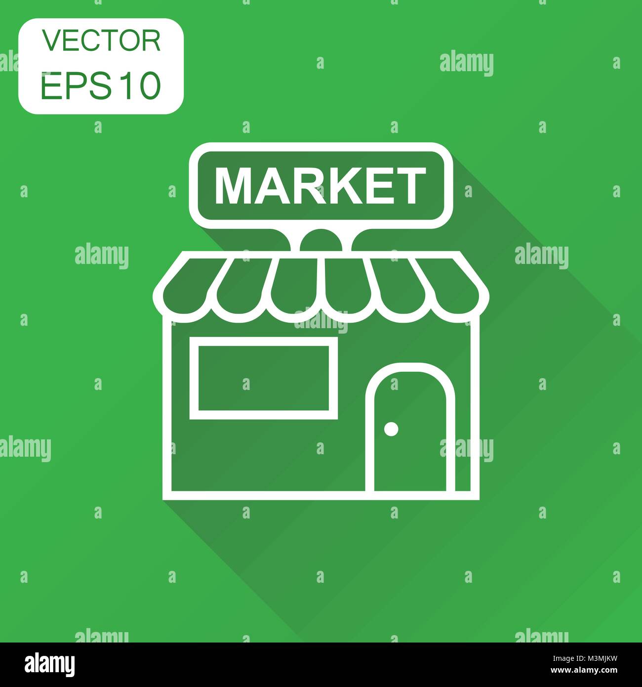Store market icon. Business concept shop build pictogram. Vector ...