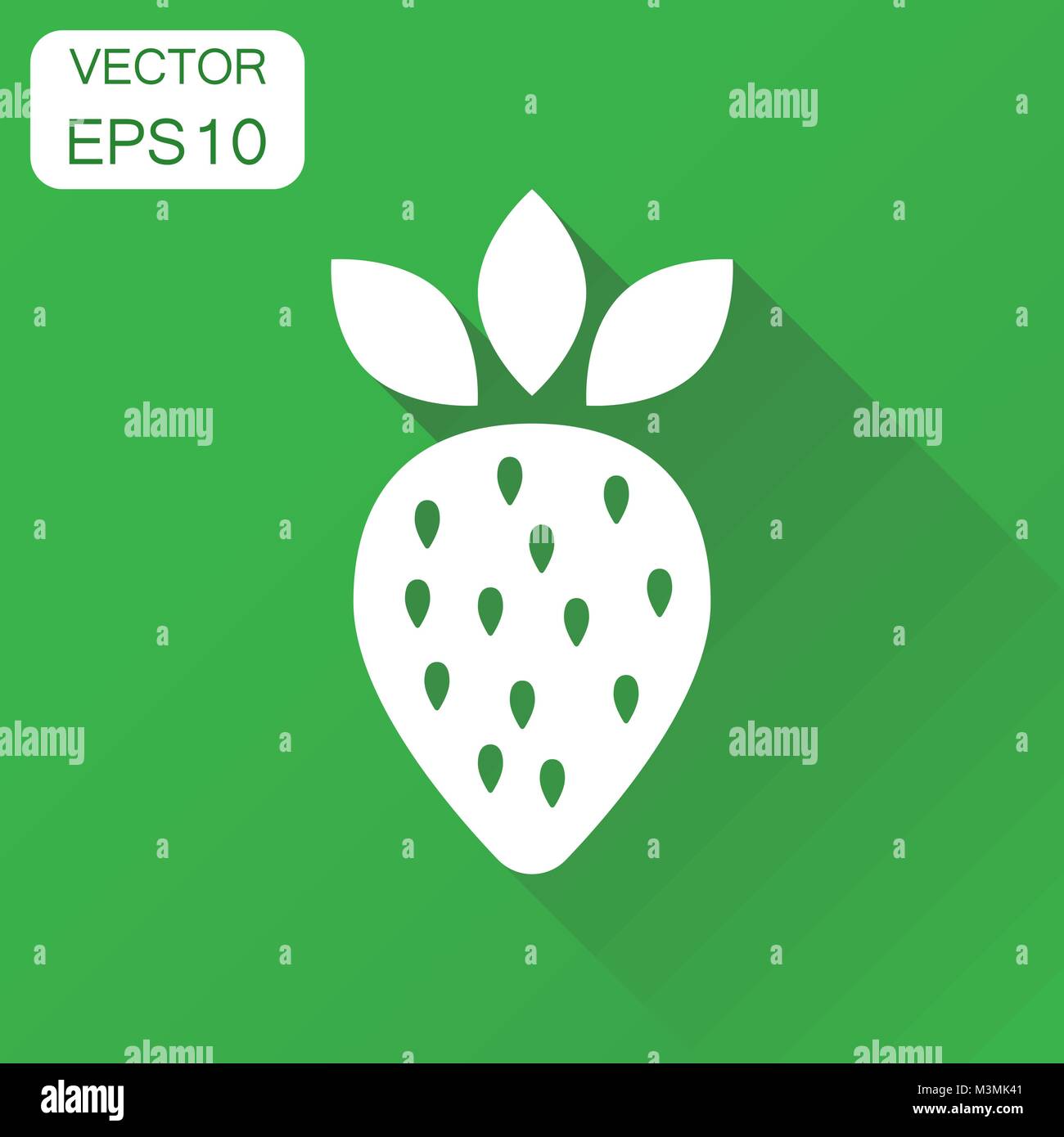 Strawberry fruit icon. Business concept ripe berry pictogram. Vector ...
