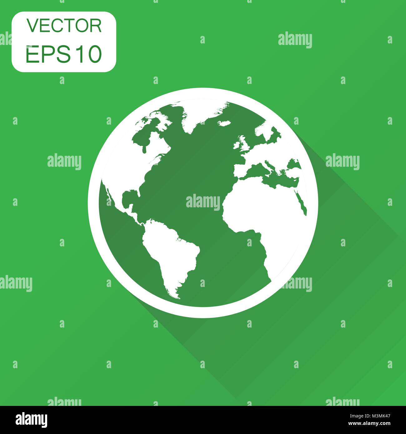 Globe world map icon. Business concept round earth pictogram. Vector ...