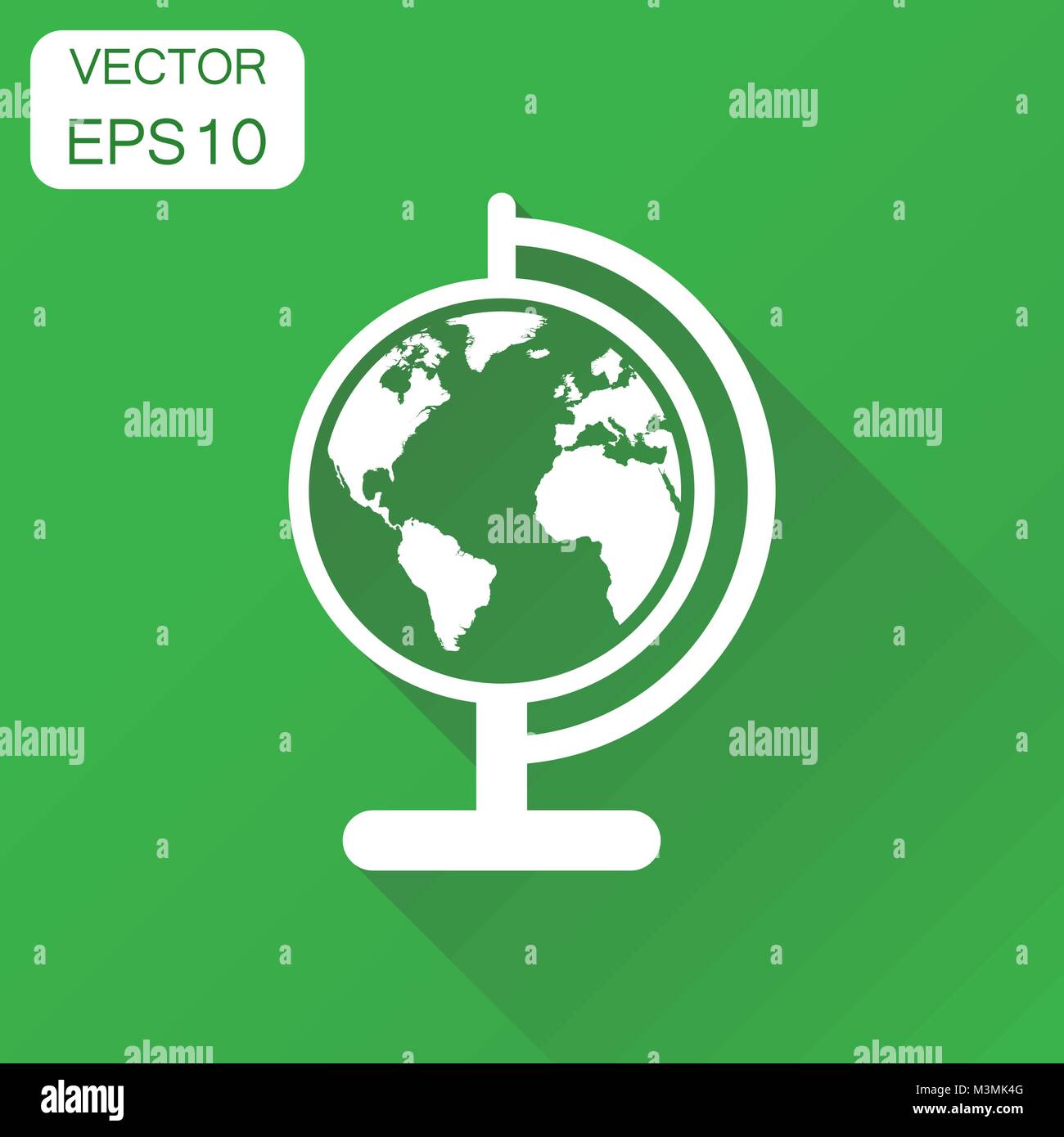 Globe world map icon. Business concept round earth pictogram. Vector ...