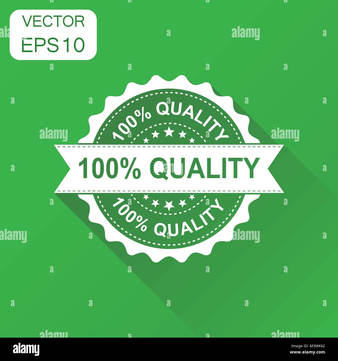 100% quality rubber stamp icon. Business concept 100 percent quality ...