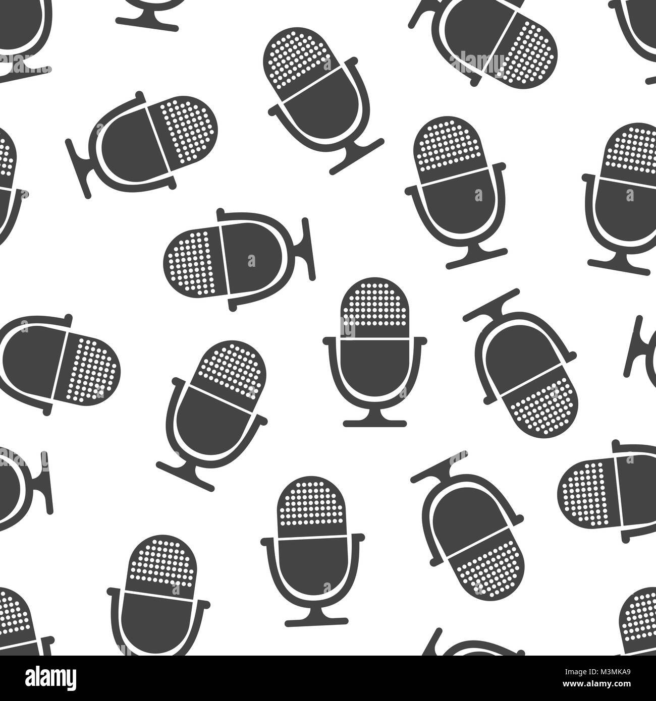 Microphone seamless pattern. Business concept microphone pictogram ...