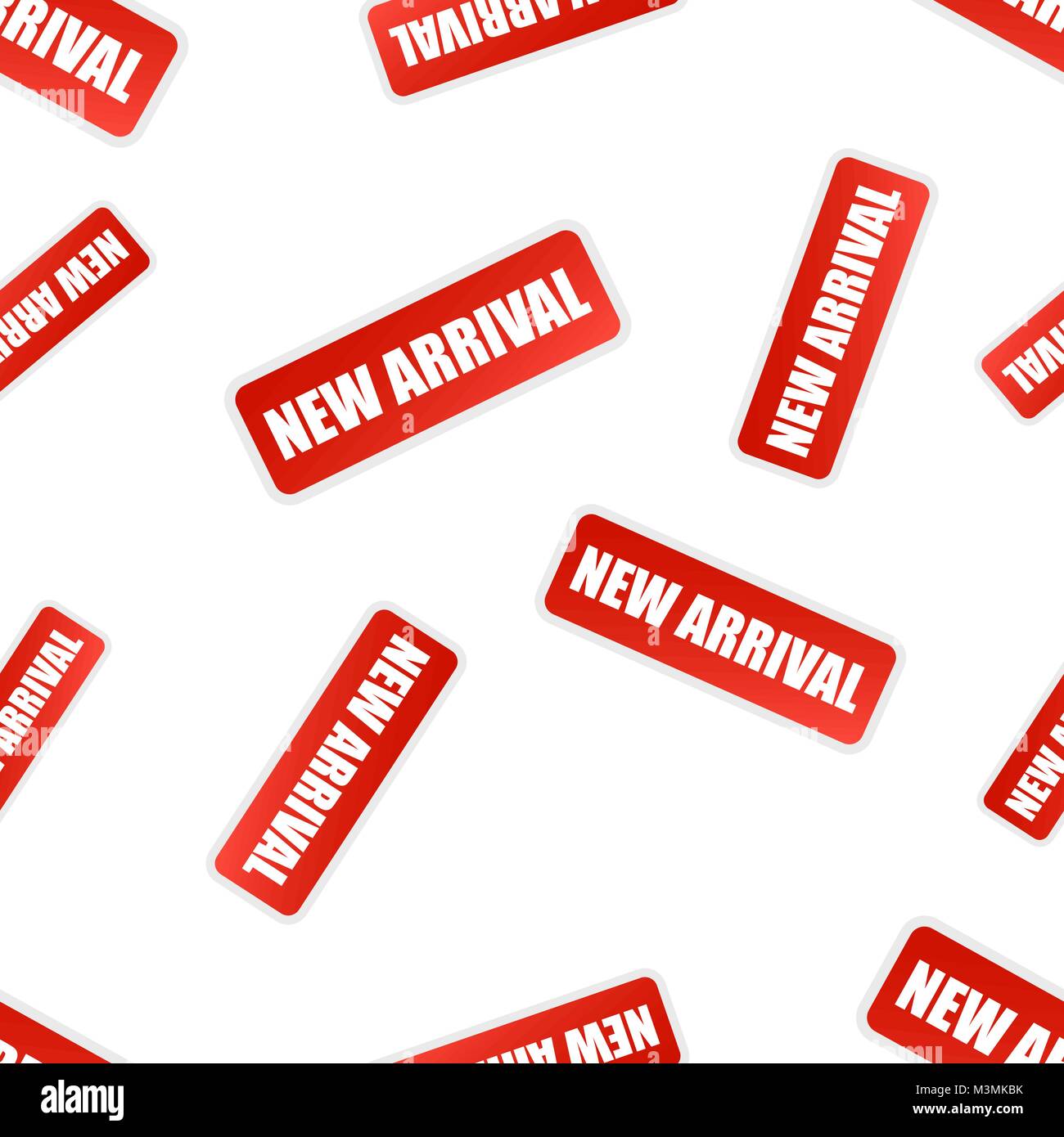 New arrival stamp seamless pattern. Business concept new arrival ...