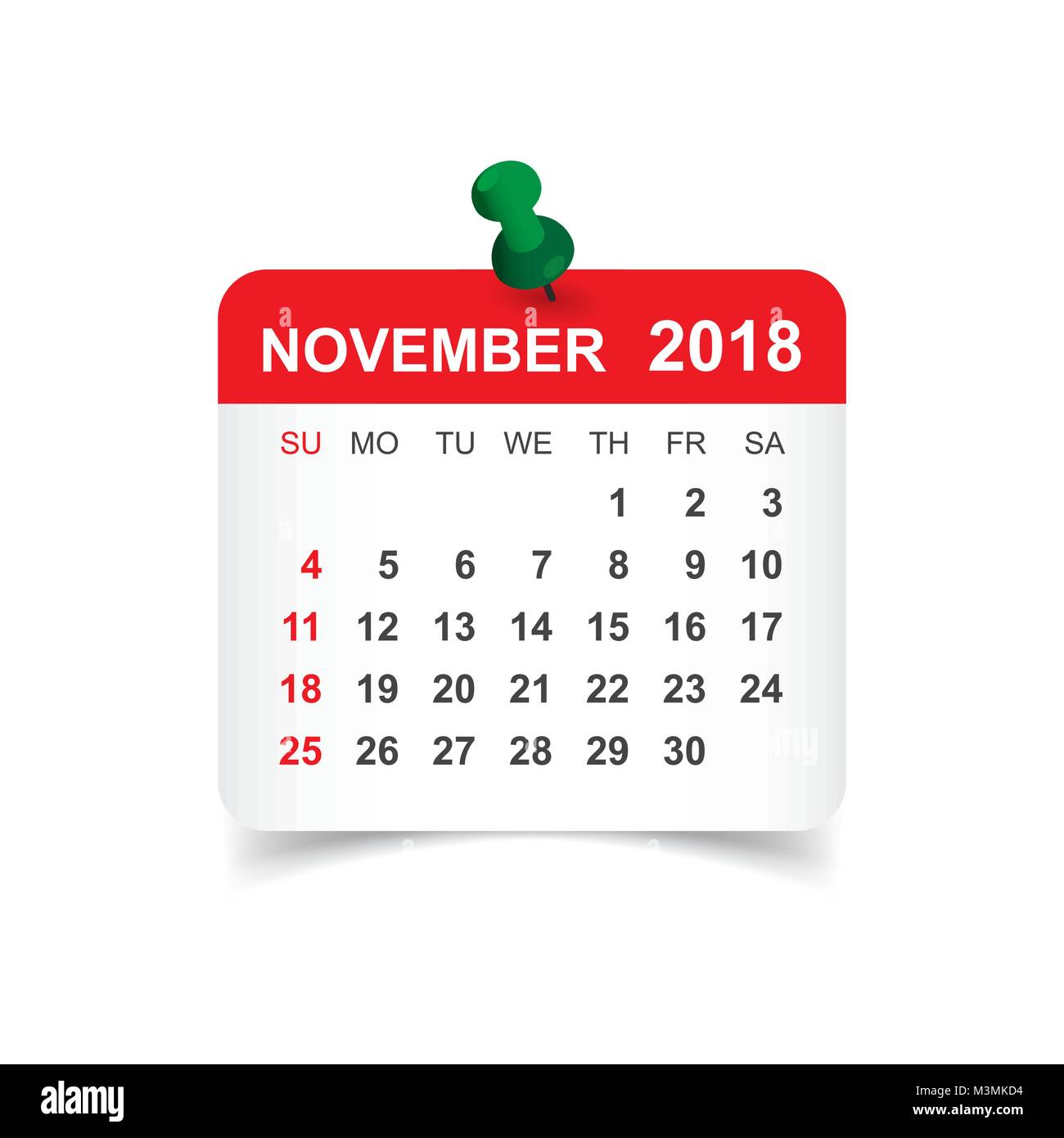 November on sticker red Cut Out Stock Images & Pictures - Alamy