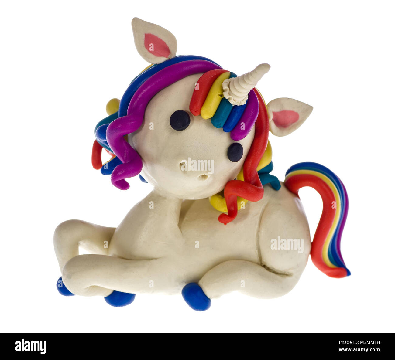 Unicorn made of plasticine Stock Photo - Alamy