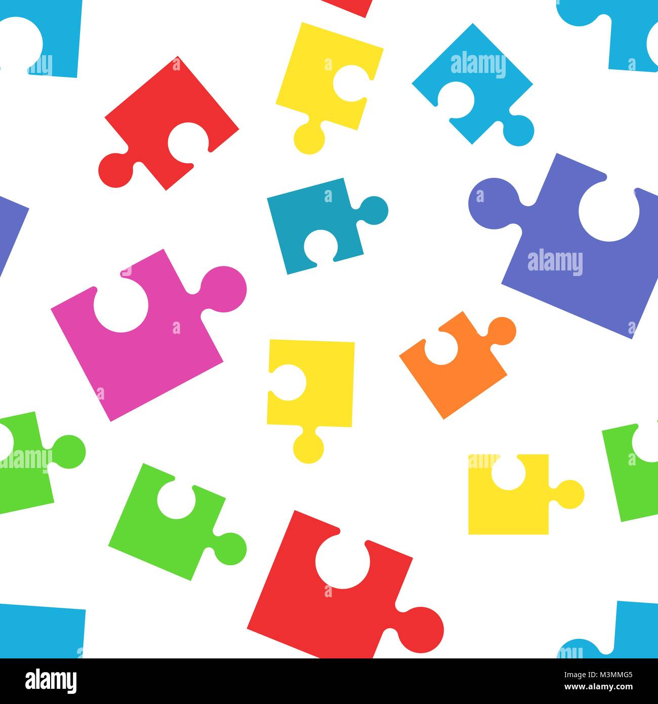Puzzle seamless pattern background icon. Business flat vector ...
