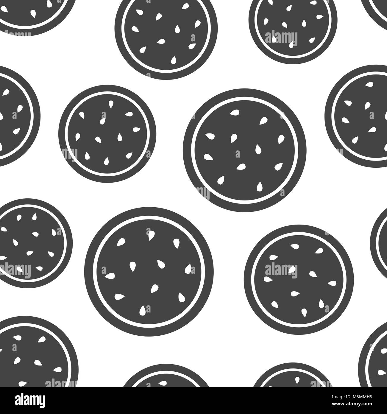 Watermelon pattern vector vectors Black and White Stock Photos & Images ...