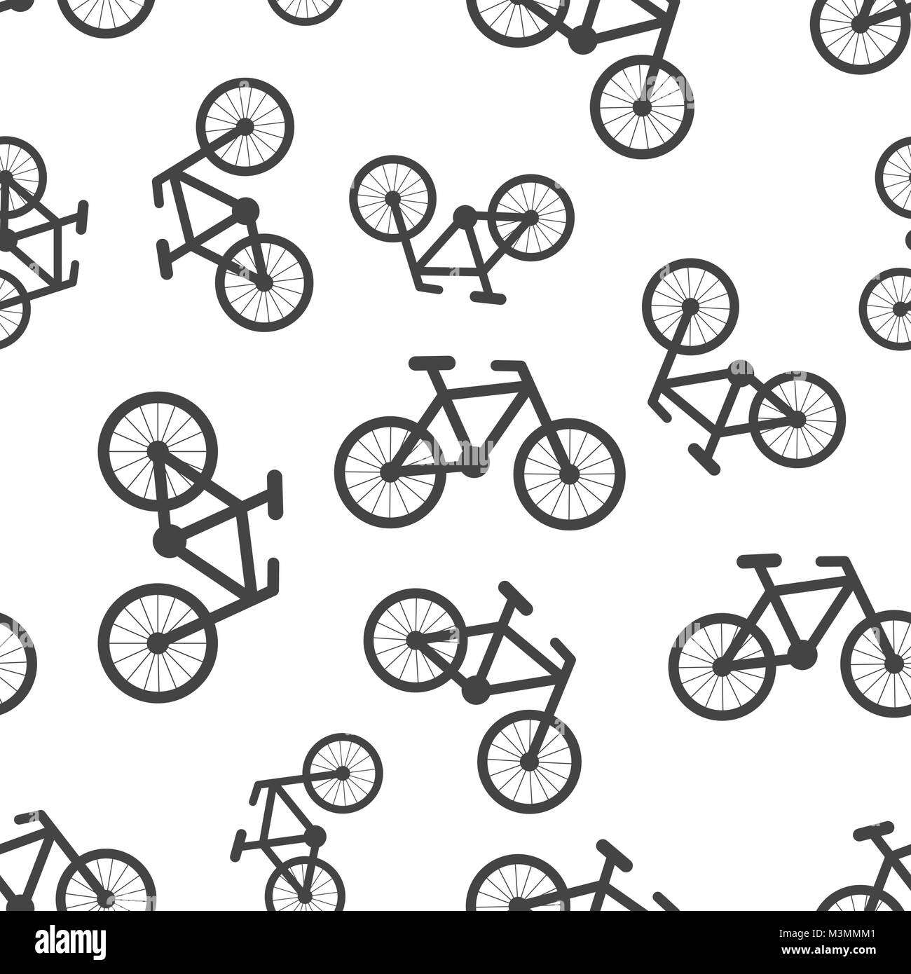 Bike icon seamless pattern background icon. Business flat vector ...