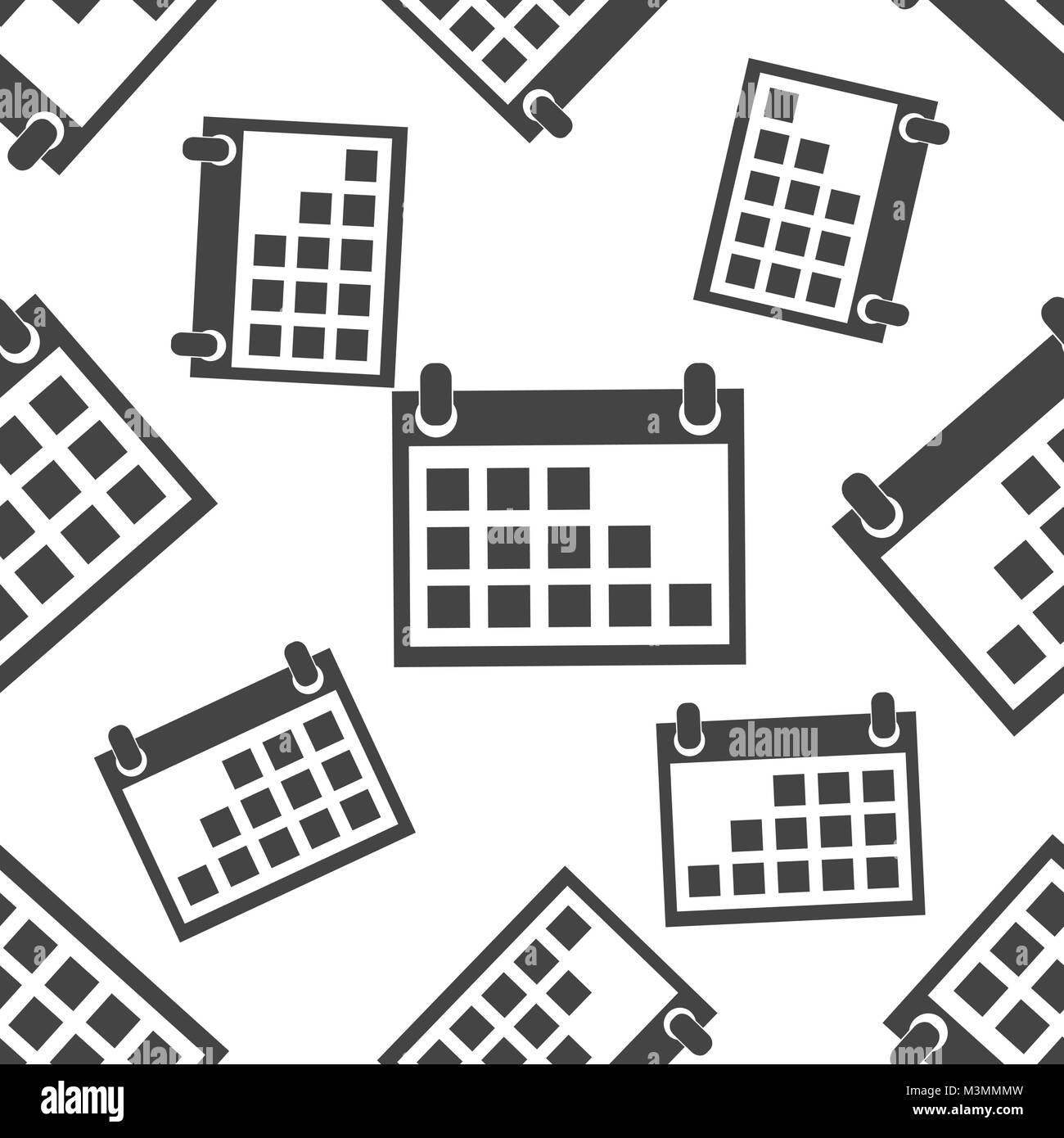 Calendar agenda seamless pattern background icon. Business flat vector ...