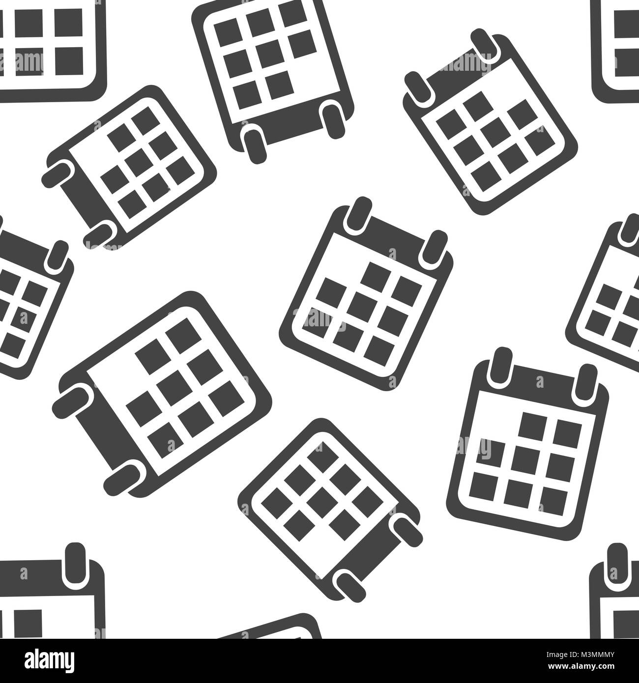 Calendar agenda seamless pattern background icon. Business flat vector ...