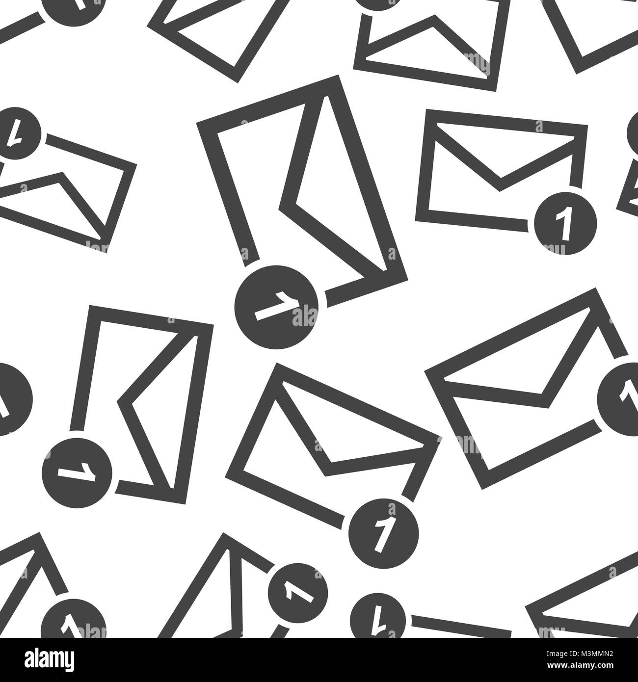 Mail envelope message seamless pattern background icon. Business flat ...