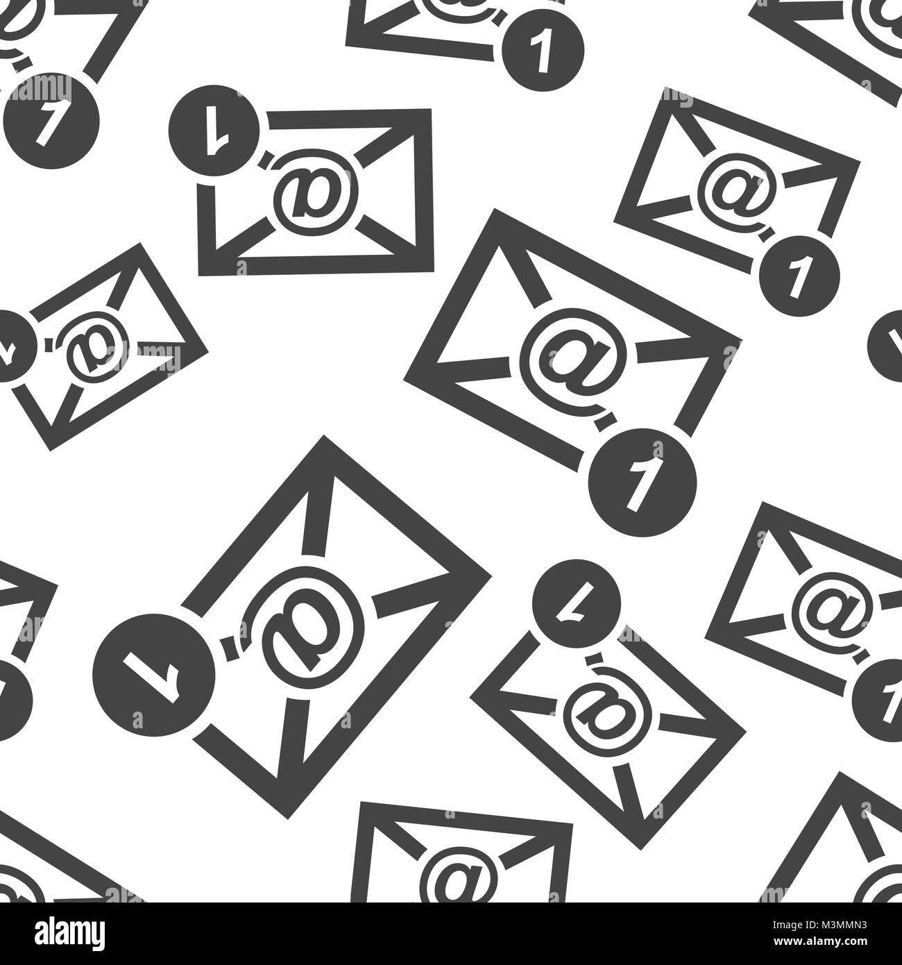 Email envelope message seamless pattern background icon. Business flat ...