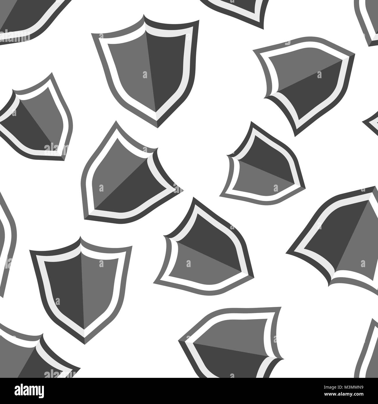 Shield Protection Seamless Pattern Background Icon Business Flat Vector Illustration Shield
