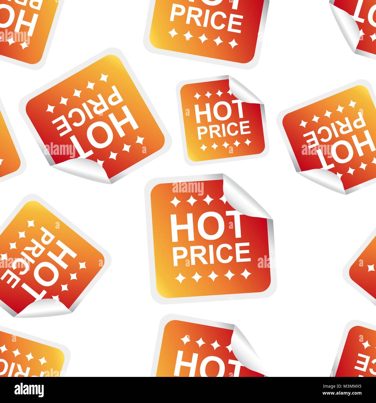 Hot price sticker seamless pattern background icon. Business flat ...